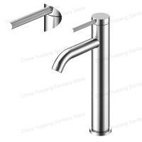 China High Body Basin Faucet Featuring with Brass Body Brass Handle 30mm Ceramic Cartridge and Flexible Stainless Steel Hoses Available in Multiple Finishes for sale