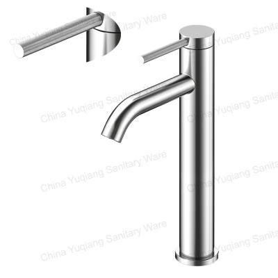 China High Body Basin Faucet Featuring with Brass Body Brass Handle 30mm Ceramic Cartridge and Flexible Stainless Steel Hoses Available in Multiple Finishes for sale