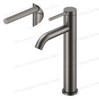 China High Body Basin Faucet Featuring with Brass Body Brass Handle 30mm Ceramic Cartridge and Flexible Stainless Steel Hoses Available in Multiple Finishes for sale