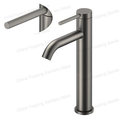 China High Body Basin Faucet Featuring with Brass Body Brass Handle 30mm Ceramic Cartridge and Flexible Stainless Steel Hoses Available in Multiple Finishes for sale