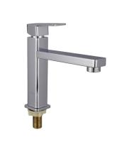 China Cold Water Basin Faucet Zinc Body Ceramic Cartridge Chrome Surface Finished Ideal for Washbasin for sale