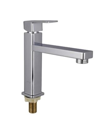 China Cold Water Basin Faucet Zinc Body Ceramic Cartridge Chrome Surface Finished Ideal for Washbasin for sale
