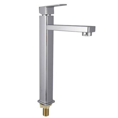 China Cold Water Basin Faucet Zinc Body Ceramic Cartridge Chrome Surface Finished Ideal for Washbasin for sale