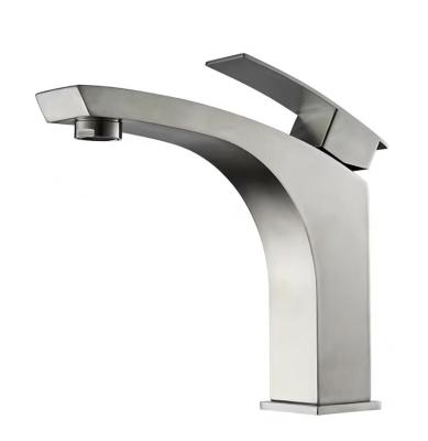 China Oersitor Luxury Basin Mixer Faucet with Ceramic Valve Core SUS304 Stainless Steel Water Saving Bathroom Tap (SS11+) for sale