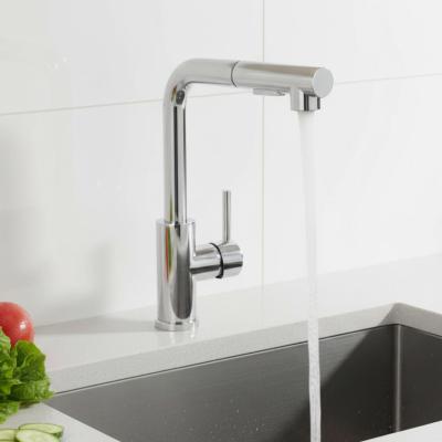 China Modern Single-Handle Brass Kitchen Faucet Sense Faucet with Pull Out Sprayer Mixer Water Tap for Kitchen Sink (S46) for sale