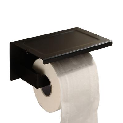 China Oersitor Wall-Mounted Toilet Paper Holder Stainless Steel Black Chrome Gold Simple Elegant Bathroom Storage Organizer (Y95) for sale