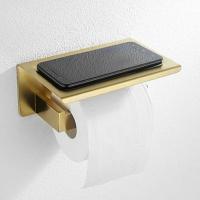 China Oersitor Wall-Mounted Toilet Paper Holder Stainless Steel Black Chrome Gold Simple Elegant Bathroom Storage Organizer (Y95) for sale