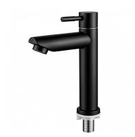 China Oersitor G1/2 'cold basin faucet stainless steel bathroom sink faucet deck installation basin sink tap (V14B black) for sale