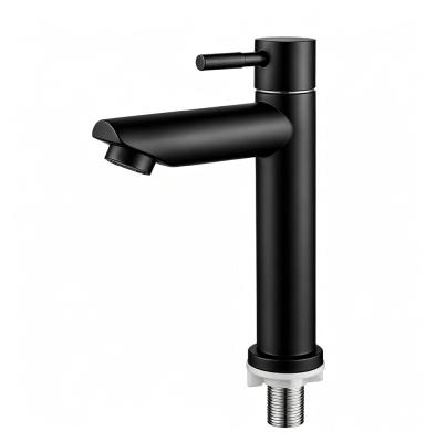 China Oersitor G1/2 'cold basin faucet stainless steel bathroom sink faucet deck installation basin sink tap (V14B black) for sale