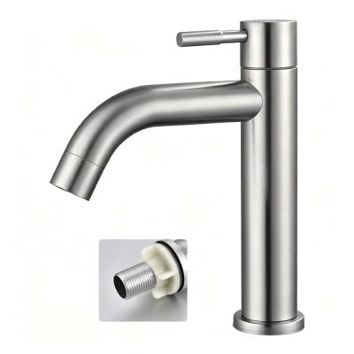 China Oersitor G1/2 'cold basin faucet stainless steel bathroom sink faucet deck installation basin sink tap (V16 ss brushed) for sale