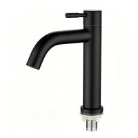 China Oersitor G1/2 'cold basin faucet stainless steel bathroom sink faucet deck installation basin sink tap (V16 black) for sale