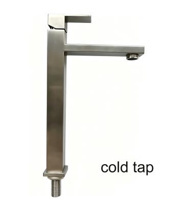 China Oersitor High Body G1/2 'cold basin faucet stainless steel bathroom sink faucet deck installation basin sink tap (V10 ss brushed) for sale