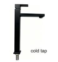 China Oersitor High Body G1/2 'cold basin faucet stainless steel bathroom sink faucet deck installation basin sink tap (V10 black) for sale