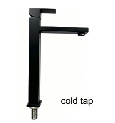China Oersitor High Body G1/2 'cold basin faucet stainless steel bathroom sink faucet deck installation basin sink tap (V10 black) for sale