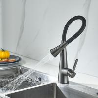 China Oersitor Kitchen Sink Faucet 4 Modes Flexible Pipe Hot Cold Water Mixer Taps Single Handle Free Rotation Crane (S70 gunmetal grey) for sale