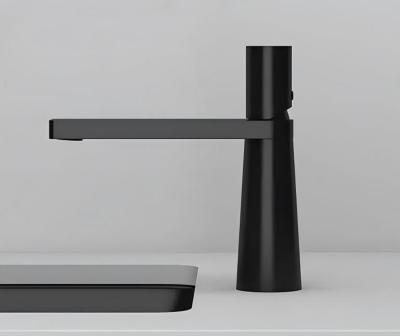 China Oersitor Modern Basin Faucet Brushed Gold Brass Bathroom Mixer Faucet Gunmetal Grey Washbasin Faucet Single Handle Single Hole Wash Sink Water Taps (R35 matte black) for sale