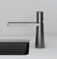 China Oersitor Modern Basin Faucet Brushed Gold Brass Bathroom Mixer Faucet Gunmetal Grey Washbasin Faucet Single Handle Single Hole Wash Sink Water Tap (R35 gunmetal grey) for sale