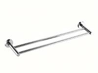 China Oersitor Wall-Mounted Double Towel Bar SUS304 Stainless Steel Brushed Black Simple Elegant Bathroom Towel Racks (8802 ss brushed) for sale