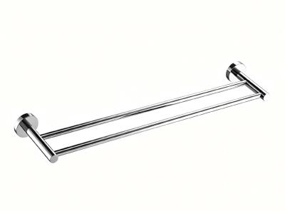 China Oersitor Wall-Mounted Double Towel Bar SUS304 Stainless Steel Brushed Black Simple Elegant Bathroom Towel Racks (8802 ss brushed) for sale