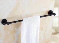 China Oersitor Wall-Mounted 60cm Single Towel Bar SUS304 Stainless Steel Brushed Black Simple Elegant Bathroom Towel Racks (8803 black) for sale