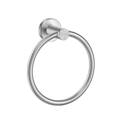 China Oersitor Bathroom Towel Ring Hook Hardware Accessories Storage Holder 304 Stainless Steel Hand Towel Holder Modern Round Towel Hanger (8806 ss brushed) for sale