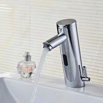 China Oersitor Smart Sensor Basin Faucet Hot and Cold Water Mixer Deck Mounted Automatic Hands Touchless Sensor Faucet Tap (T8) for sale