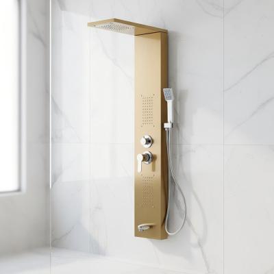 China Oersitor Commercial Polished SUS304 Stainless Steel Shower Tower System with Hydro Massage Jets for Resort Project (YQ-2017) for sale