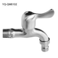 China 304 Stainless Steel Washing Machine Faucet Laundry Bathroom Bibcock Garden Faucet Two Way Water Connector Angle Valve Quick Opening (QM6102) for sale