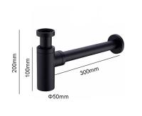 China Oersitor Bathroom Basin Bottle Trap Drain Modern Bathroom Sink P-Trap Set Pop Up Filter Chrome Basin Siphon Horse Accessory Renovation (Y25 black) for sale