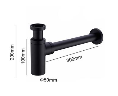 China Oersitor Bathroom Basin Bottle Trap Drain Modern Bathroom Sink P-Trap Set Pop Up Filter Chrome Basin Siphon Horse Accessory Renovation (Y25 black) for sale