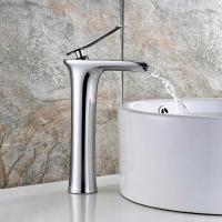 China Oersitor Waterfall Sink Faucet Chrome Single Handle Single Hole Mixer Bathroom Taps Widespread Brass Basin Faucets (B62H chrome) for sale