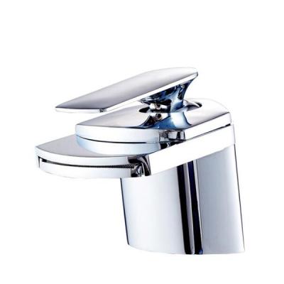 China Oersitor Luxury Bathroom Faucet Widespread Waterfall Spout Deck Mounted Solid Brass Single Handle Faucets Mixer Water Tap (B61 chrome) for sale