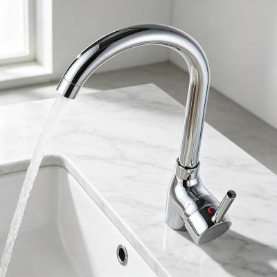 China Oersitor Brass faucet single hole mixer faucet, kitchen sink hot and cold faucet, swivel water spout deck mounted faucet (H4C chrome) for sale