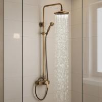 China Oersitor Bathroom Shower Set Mixer Faucet with Brass Body Zinc Handle and SU304 Shower Bar Antique Finish Shower (X21 antique) for sale