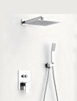 China Oersitor Wall-mounted Shower Set Bathroom Mixer with Brass Body Zinc Handle and SU304 Shower Head Chrome Black Finish Options (X18B chrome) for sale