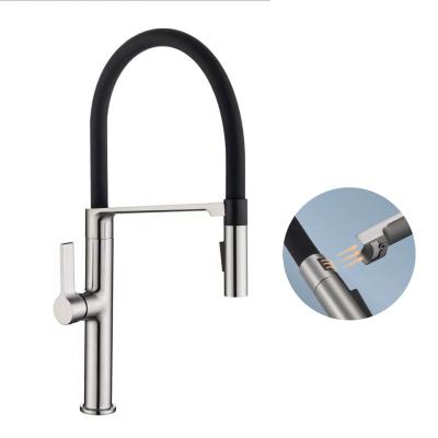 China Oersitor Magnetic Universal Tube Kitchen Faucet 2 Modes Flexible Pipe Hot Cold Water Mixer Tap Single Handle Free Rotation Crane Faucet (S79 chrome) for sale