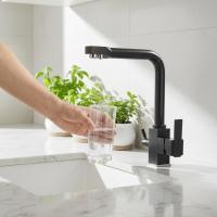 China Oersitor 3-in-1 Kitchen Faucet Dual Swivel Spout Drinking Water Filter Brass Purifier Vessel Sink Mixer Tap Hot and Cold Water Torneira (DW04B black) for sale