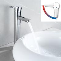 China Oersitor Cold-start Basin Faucet Bathroom Faucet Mixer Tap Hot Cold Water Basin Sink Tap Bathroom Brass Faucet Tap (H2H chrome) for sale