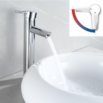 China Oersitor Cold-start Basin Faucet Bathroom Faucet Mixer Tap Hot Cold Water Basin Sink Tap Bathroom Brass Faucet Tap (H2H chrome) for sale