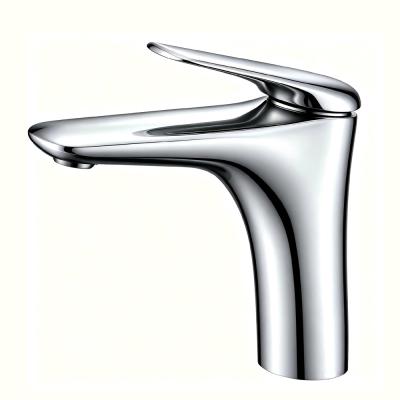 China Oersitor Luxury Bathroom Basin Faucet Deck Mount SUS304 Basin Mixer Faucet Brushed gold/Black/Gun gray Lavatory Sink Tap Crane Single Handle Faucet (SS21 chrome) for sale