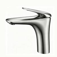 China Oersitor Luxury Bathroom Basin Faucet Deck Mount SUS304 Basin Mixer Faucet Brushed gold/Black/Gun gray Lavatory Sink Tap Crane Single Handle Faucet (SS21 ss brushed) for sale