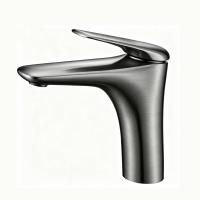 China Oersitor Luxury Bathroom Basin Faucet Deck Mount SUS304 Basin Mixer Faucet Brushed gold/Black/Gun gray Lavatory Sink Tap Crane Single Handle Faucet (SS21 gunmetal) for sale