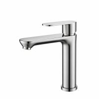 China Oersitor 304 Stainless Steel Bathroom Sink Faucet Hot Cold Mixer Tap Single Handle Washbasin Faucet for Vanity (SS16 ss brushed) for sale