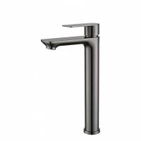 China Oersitor 304 Stainless Steel Bathroom Sink Faucet Hot Cold Mixer Tap Single Handle Washbasin Faucet for Vanity (SS16BH gunmetal) for sale