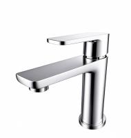 China Oersitor 304 Stainless Steel Bathroom Sink Faucet Hot Cold Mixer Tap Single Handle Washbasin Faucet for Vanity (SS17 chrome) for sale