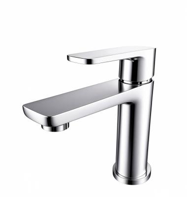 China Oersitor 304 Stainless Steel Bathroom Sink Faucet Hot Cold Mixer Tap Single Handle Washbasin Faucet for Vanity (SS17 chrome) for sale