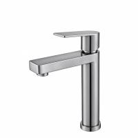 China Oersitor 304 Stainless Steel Bathroom Sink Faucet Hot Cold Mixer Tap Single Handle Washbasin Faucet for Vanity (SS18 ss brushed) for sale