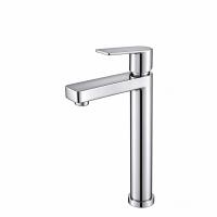 China Oersitor 304 Stainless Steel Bathroom Sink Faucet Hot Cold Mixer Tap Single Handle Washbasin Faucet for Vanity (SS18H chrome) for sale
