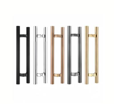 China Thick Glass Door Handle Stainless Steel Handle Bathroom Sliding Door Knobs and Pulls Door Handles for Interior / Exterior Doors Hardware (Y3000 series) for sale