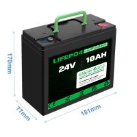 China 10ah 24V LiFePO4 Battery Deep Cycle Lithium Battery For Solar Power for sale